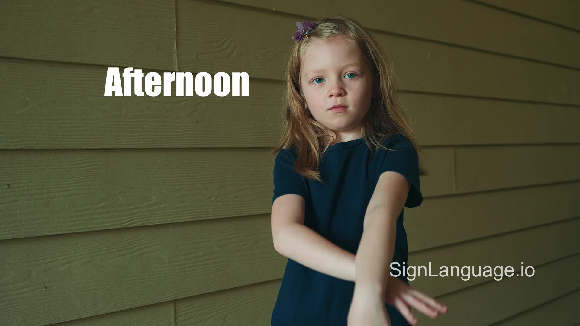 afternoon in ASL - Example # 5 - American Sign Language