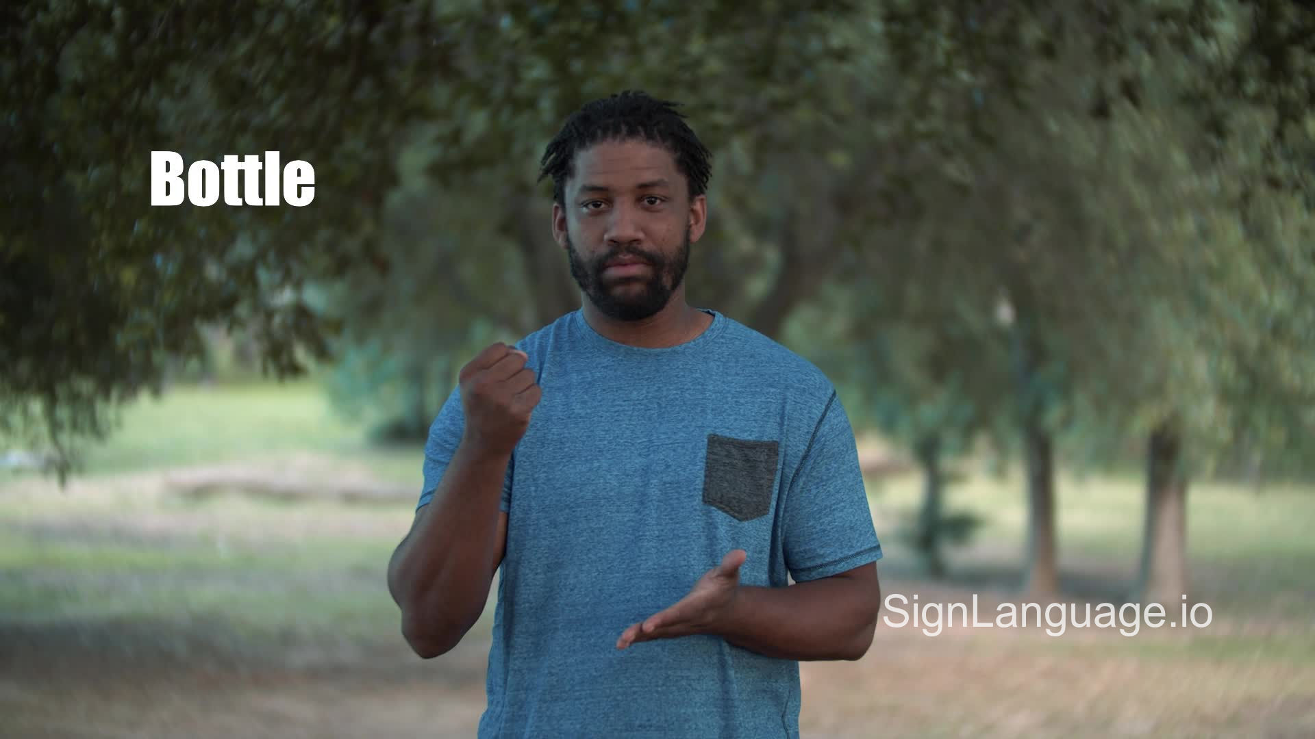 bottle in ASL - Example # 1 - American Sign Language