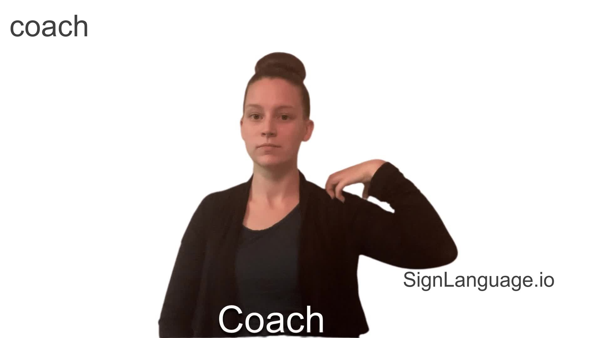 coach in ASL - Example # 1 - American Sign Language