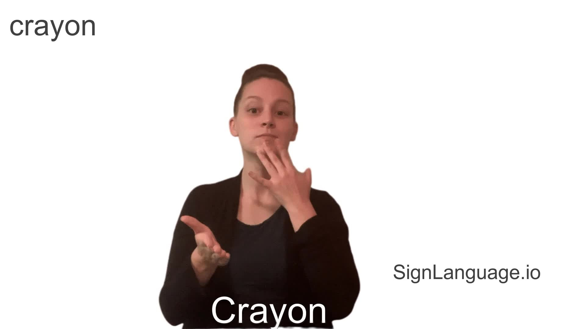 Crayon in ASL - American Sign Language - 1 Video Examples