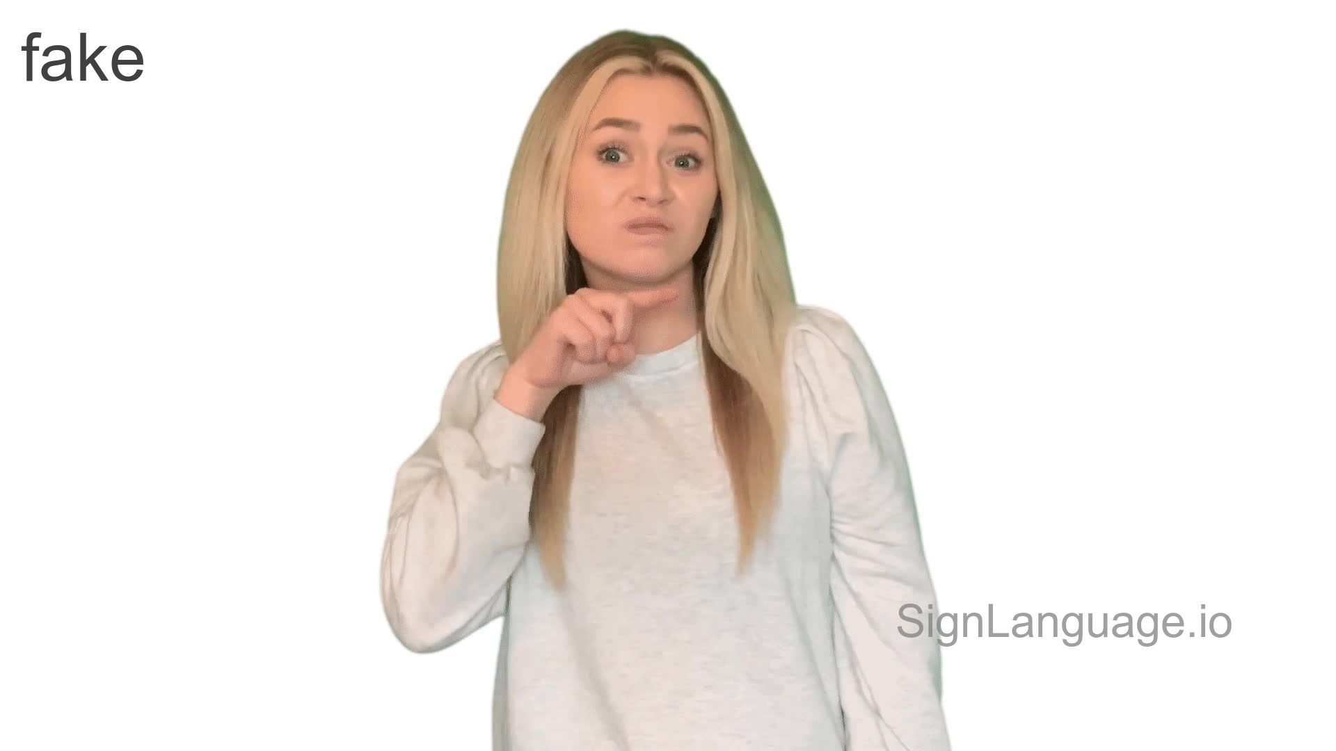 fake in ASL - Example # 3 - American Sign Language