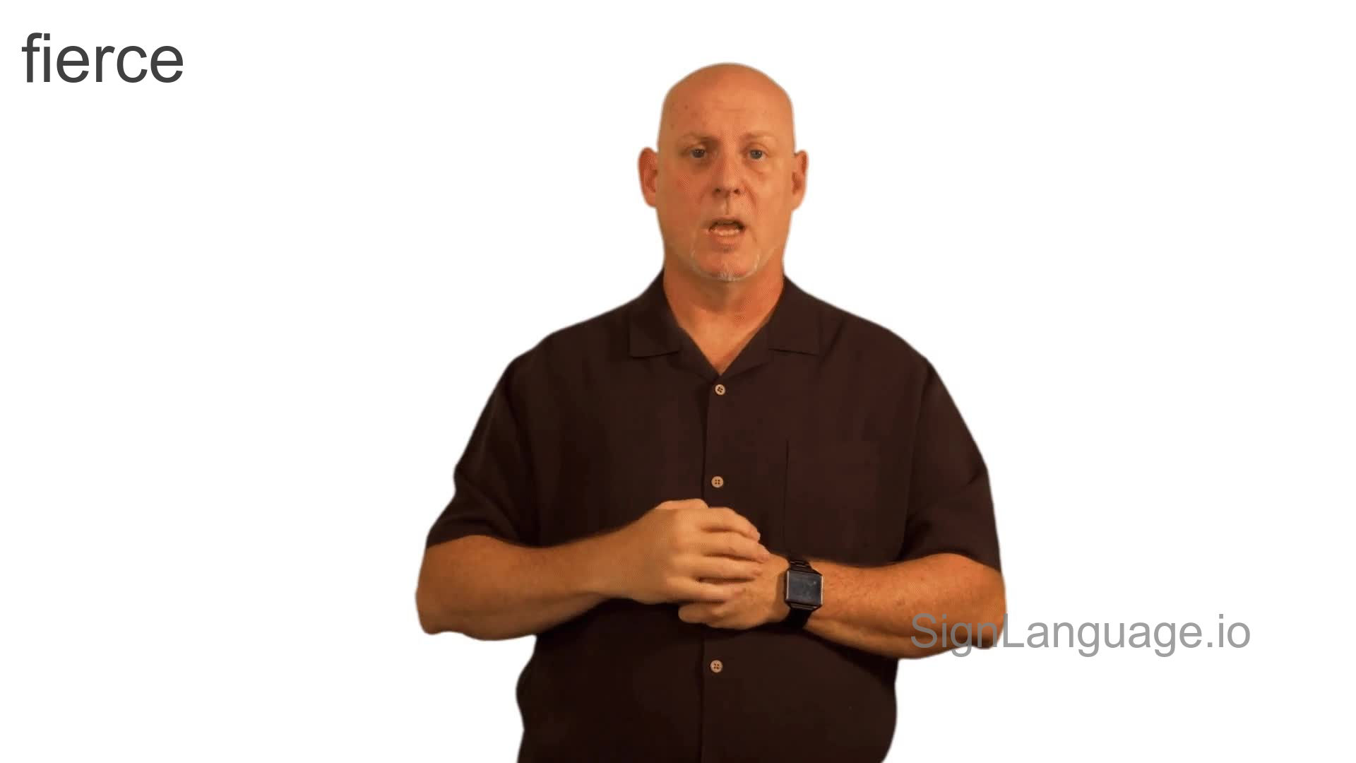 fierce in ASL - Example # 3 - American Sign Language