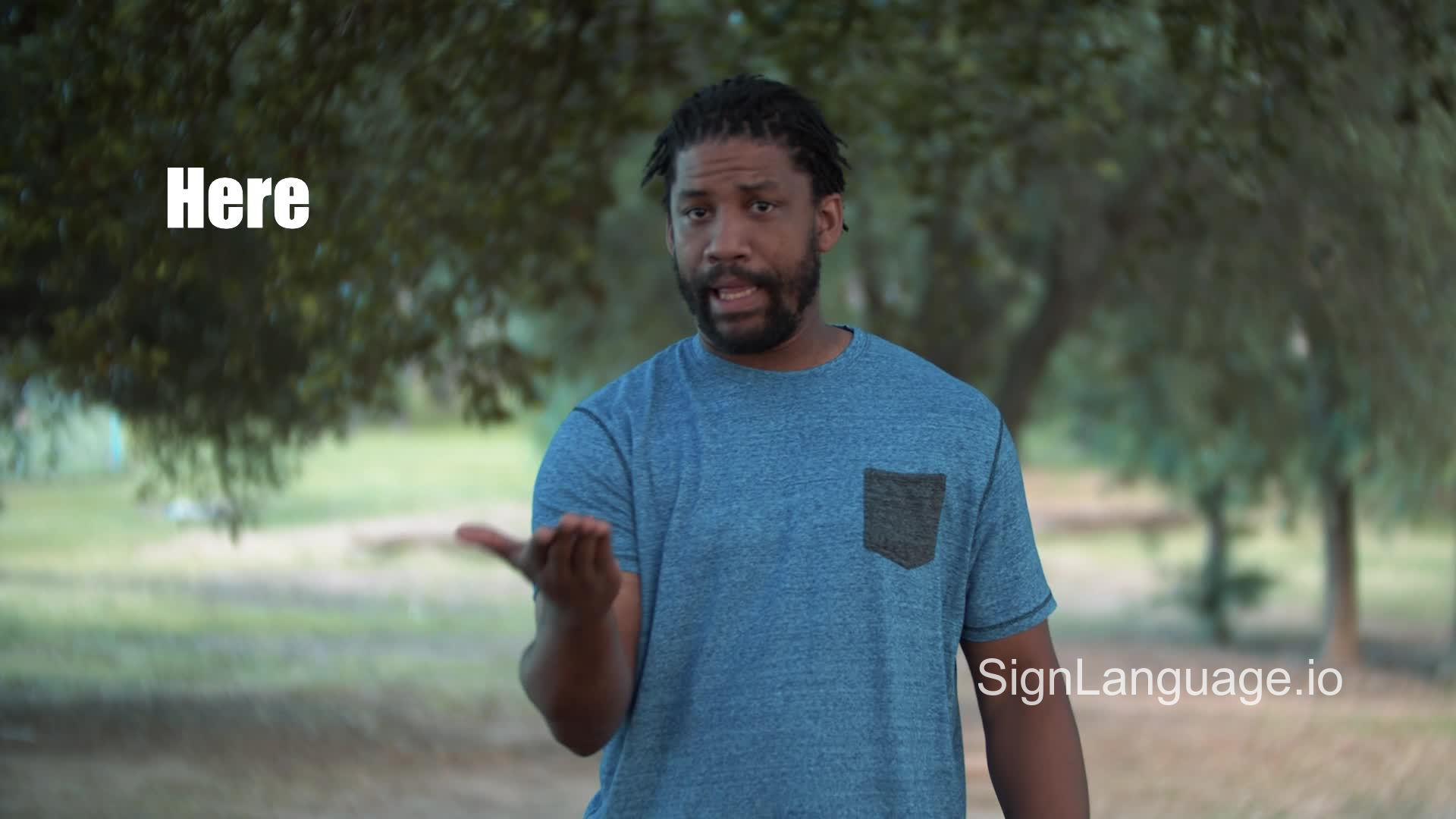 here in ASL - Example # 2 - American Sign Language