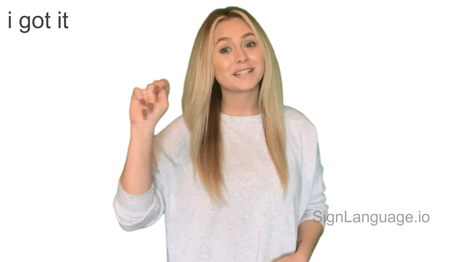 i got it in ASL - Example # 2 - American Sign Language
