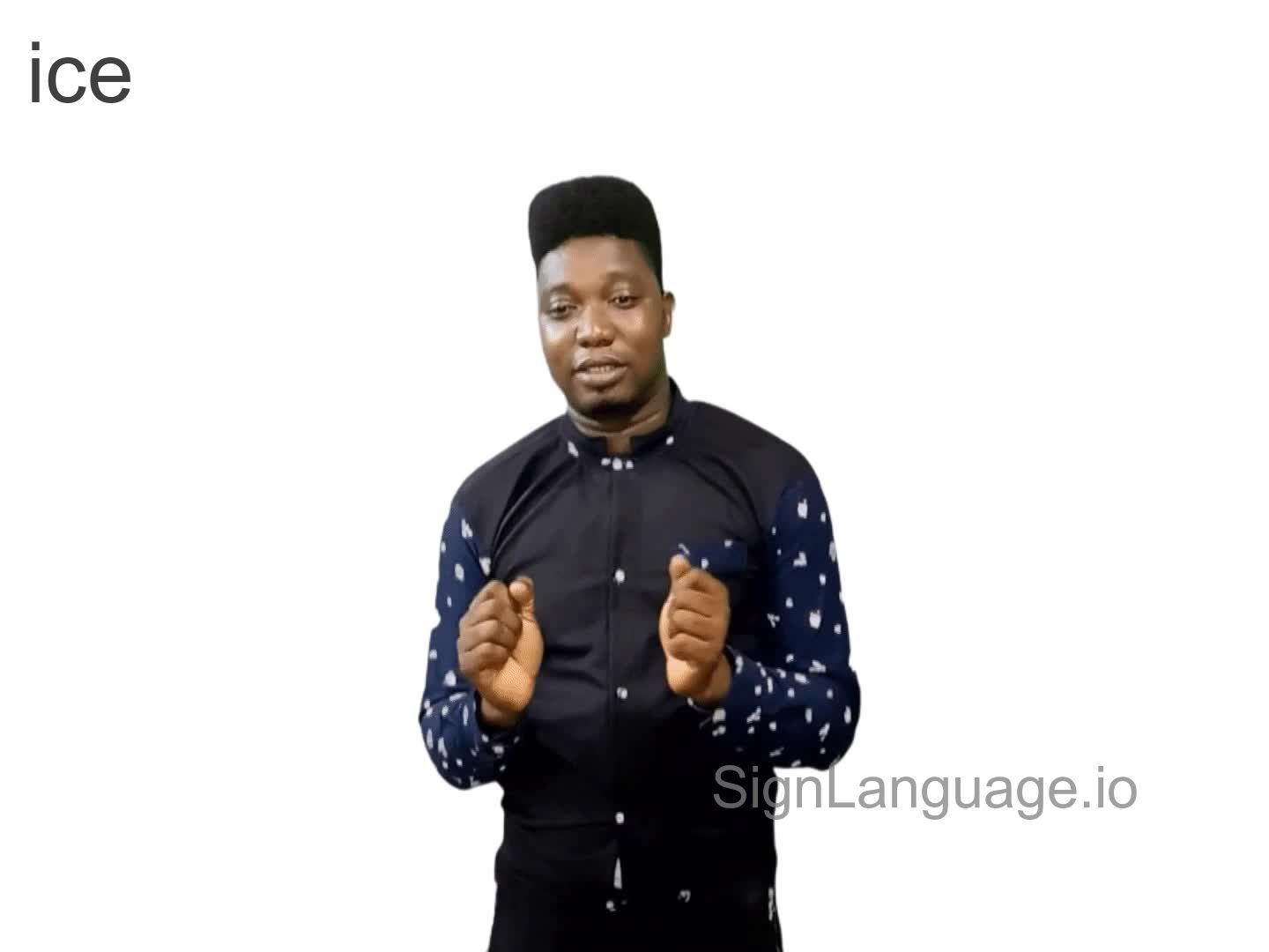 ice in ASL - Example # 2 - American Sign Language