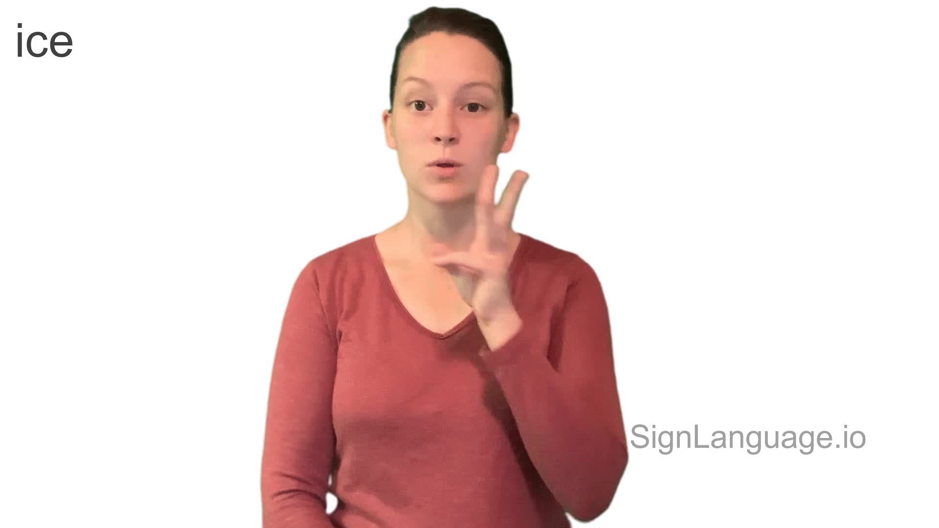 ice in ASL - Example # 3 - American Sign Language