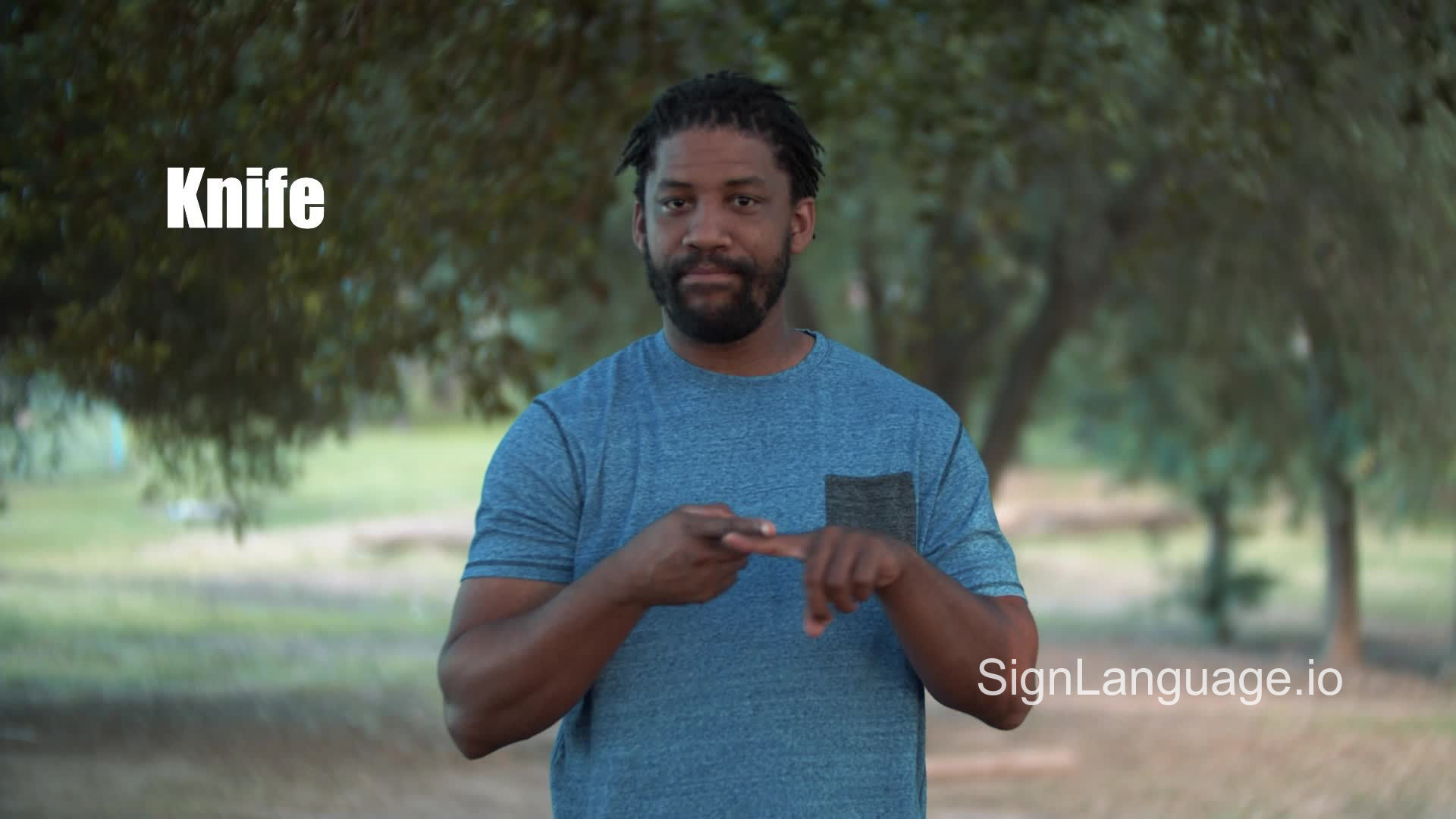 knife in ASL - Example # 1 - American Sign Language