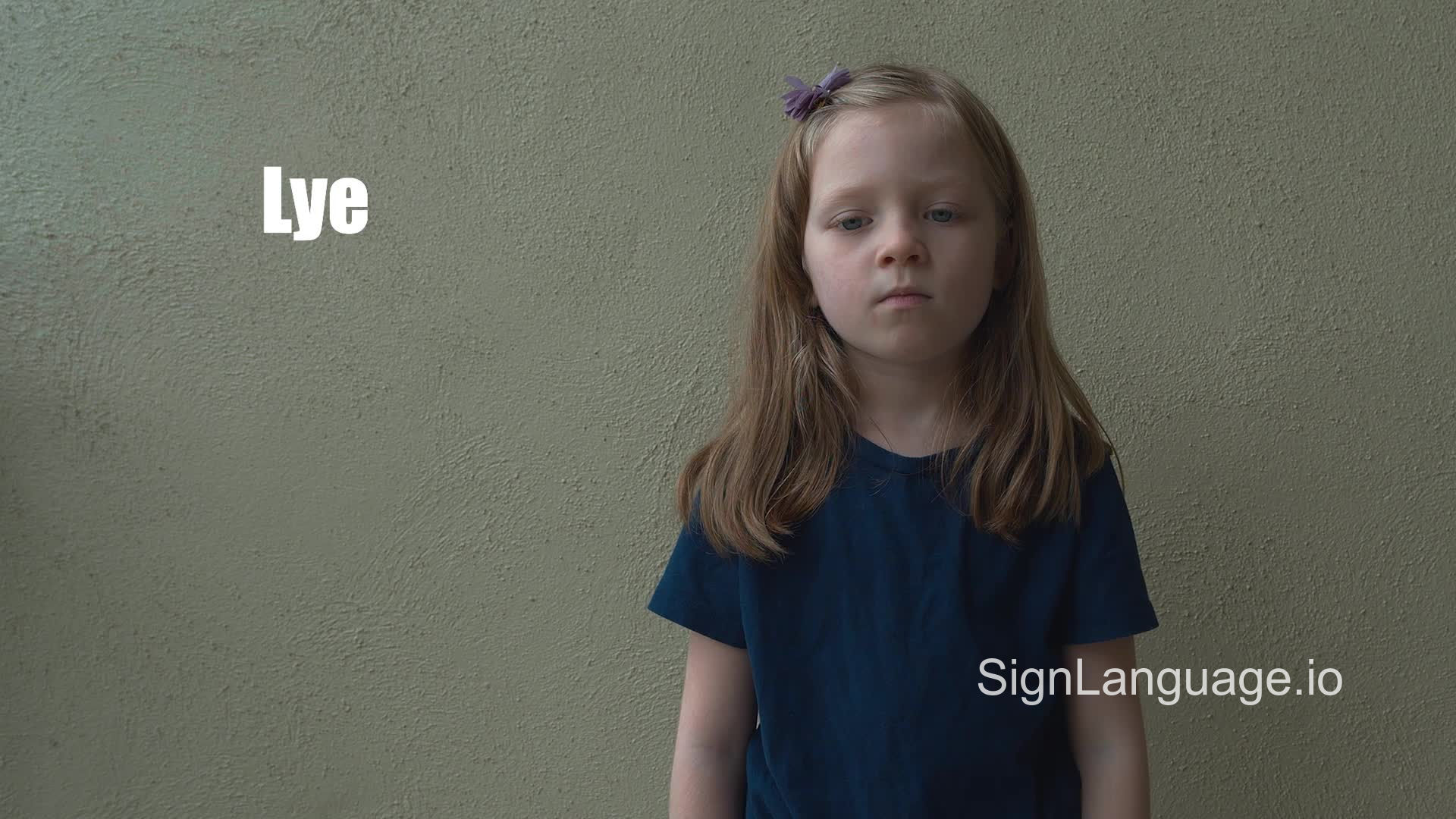 lye in ASL - Example # 1 - American Sign Language