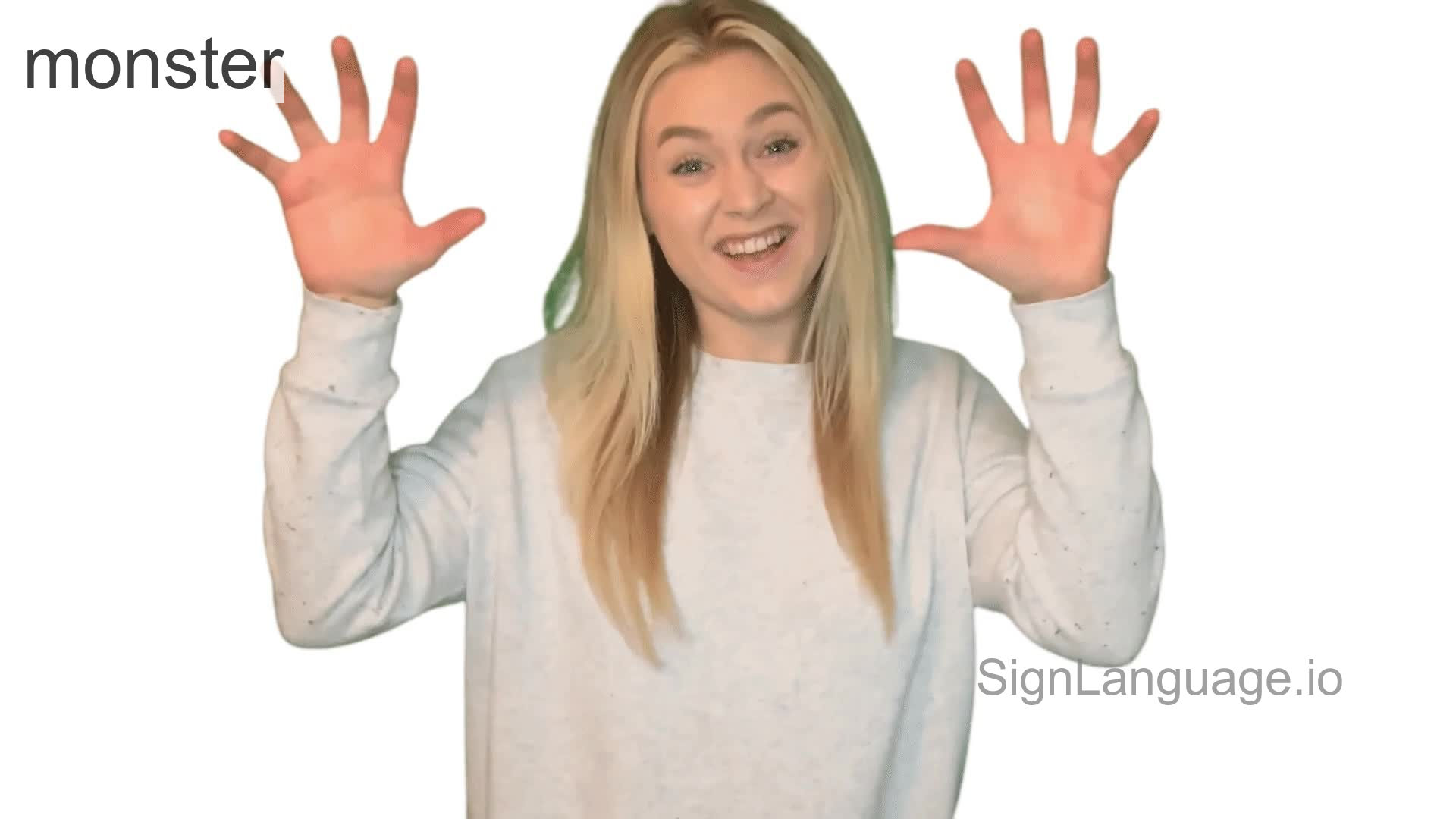 monster in ASL - Example # 6 - American Sign Language