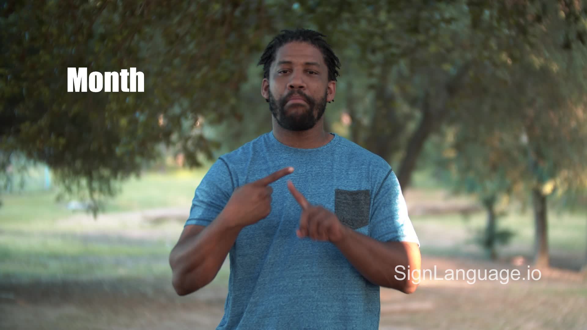 month in ASL - Example # 7 - American Sign Language