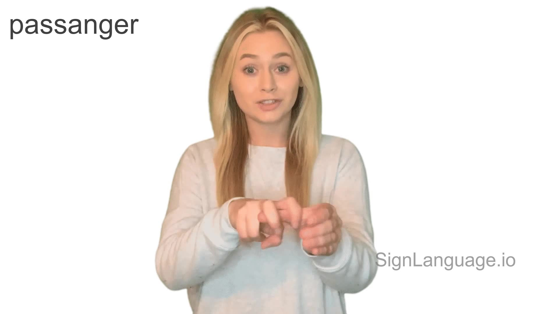 passanger in ASL - Example # 1 - American Sign Language