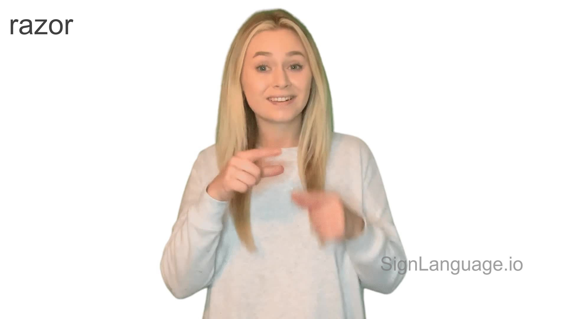 razor in ASL - Example # 1 - American Sign Language