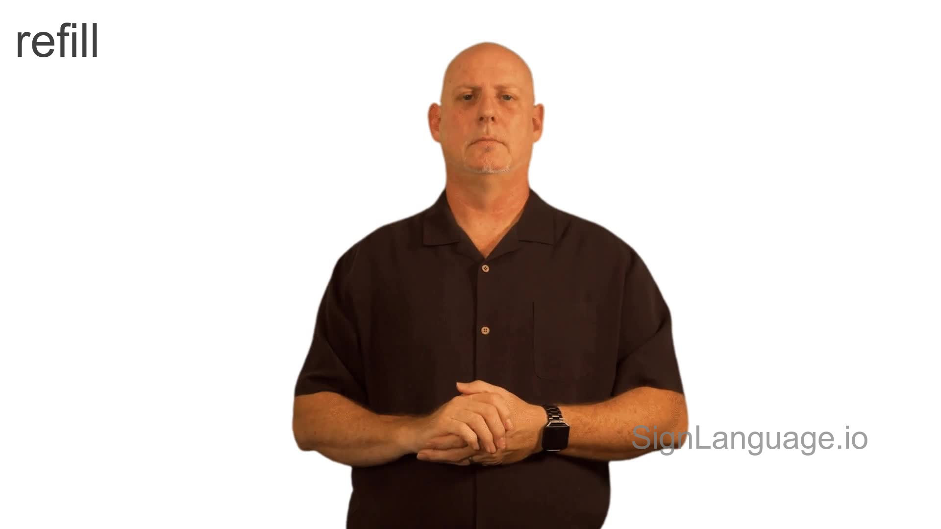 refill in ASL - Example # 1 - American Sign Language