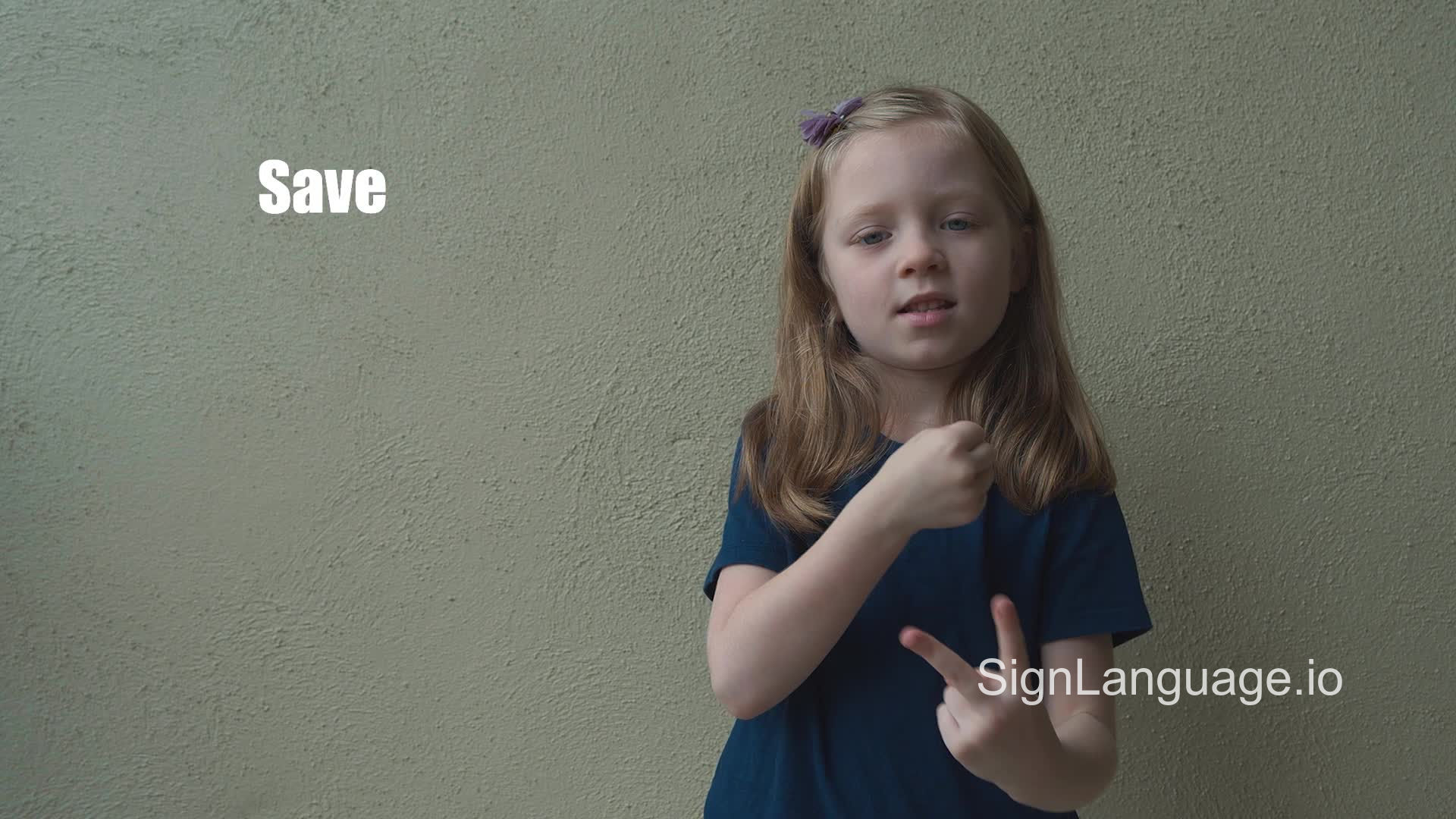 save in ASL - Example # 2 - American Sign Language