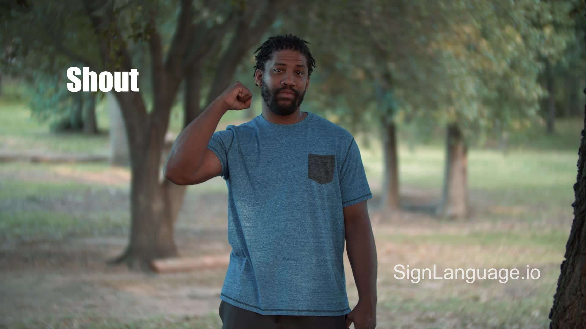 shout in ASL - Example # 1 - American Sign Language