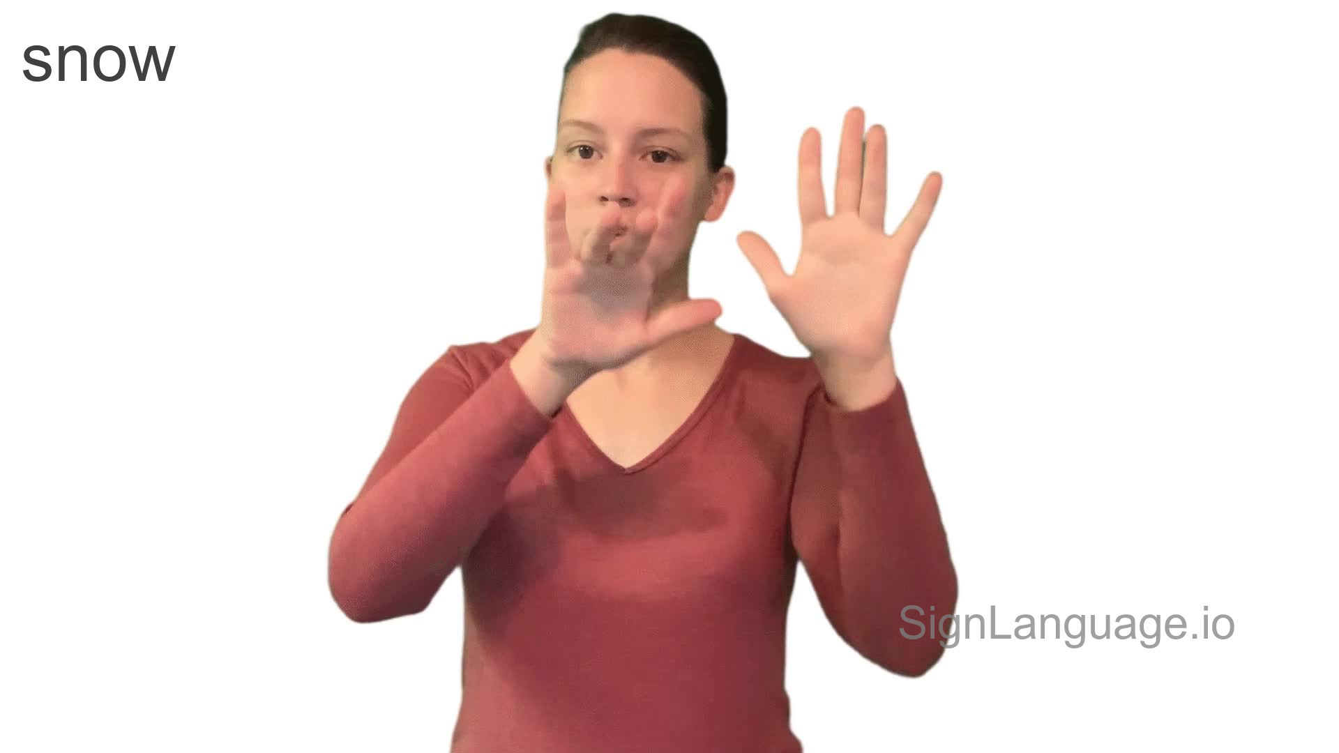 snow in ASL - Example # 2 - American Sign Language