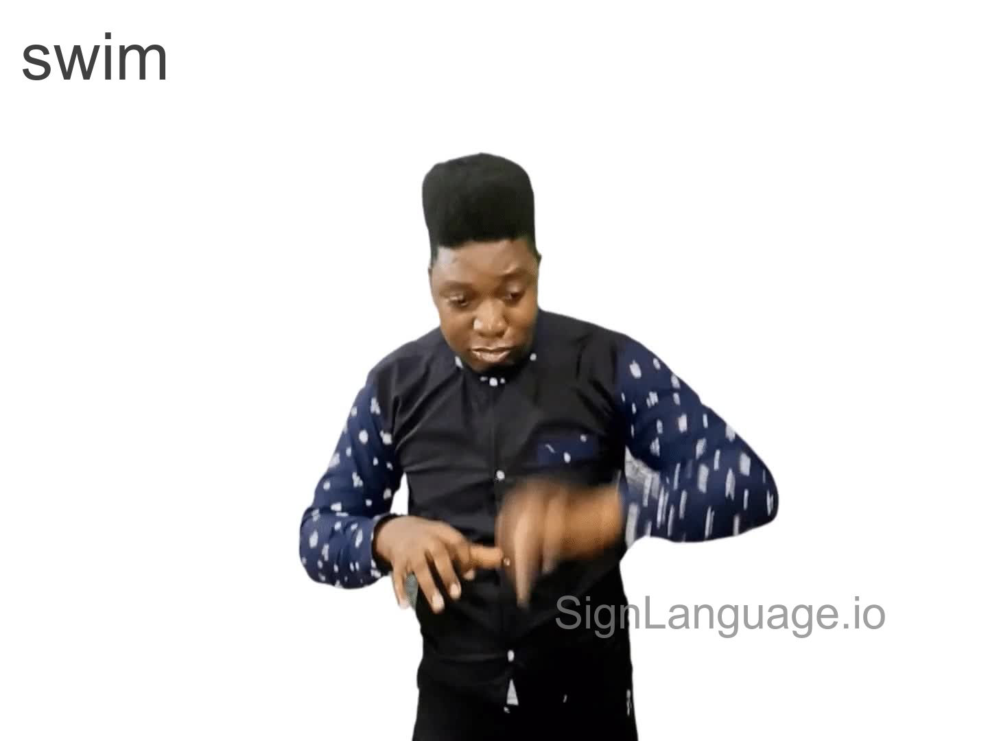 swim in ASL - Example # 6 - American Sign Language