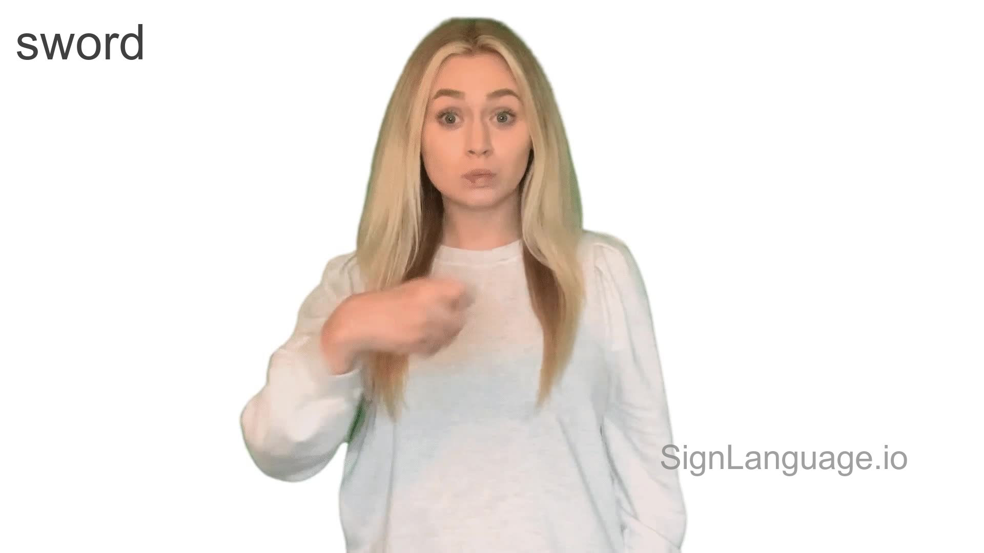 sword in ASL - Example # 2 - American Sign Language