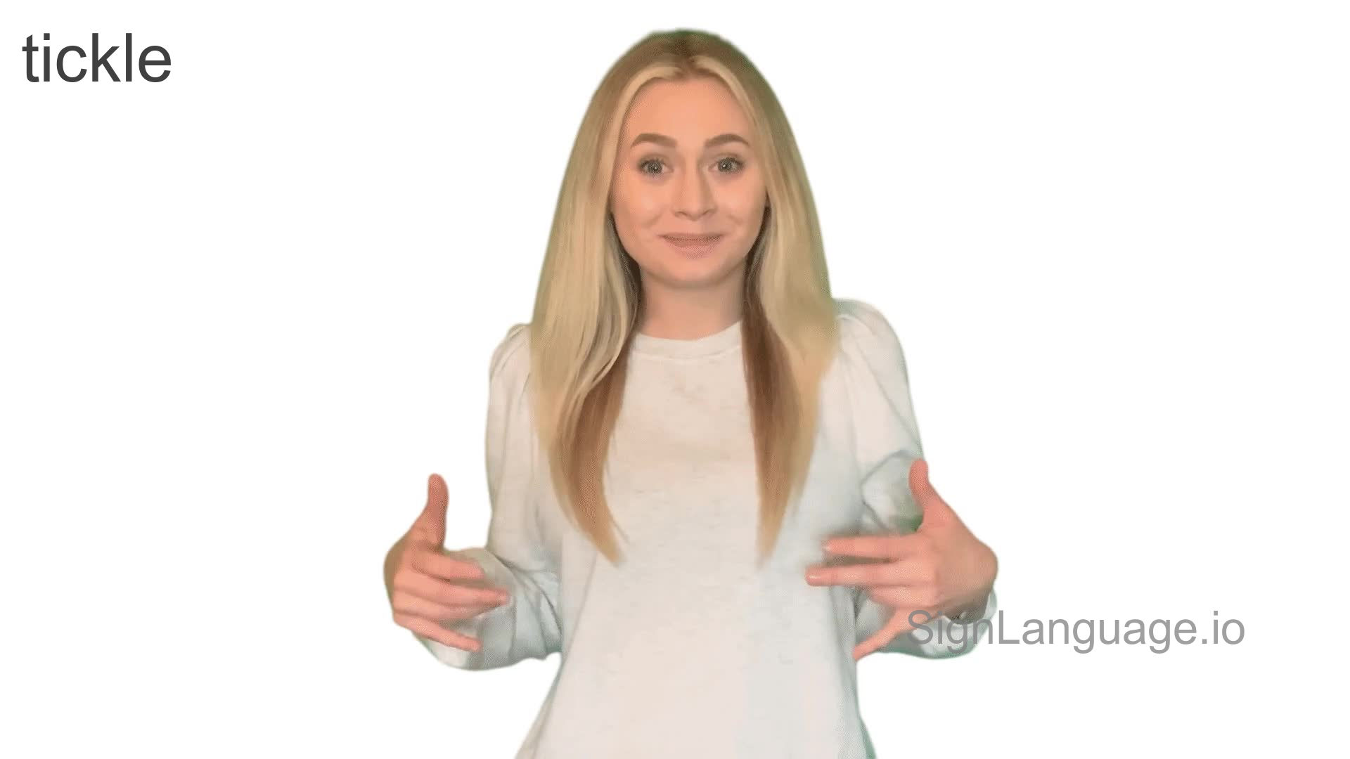 tickle in ASL - Example # 1 - American Sign Language