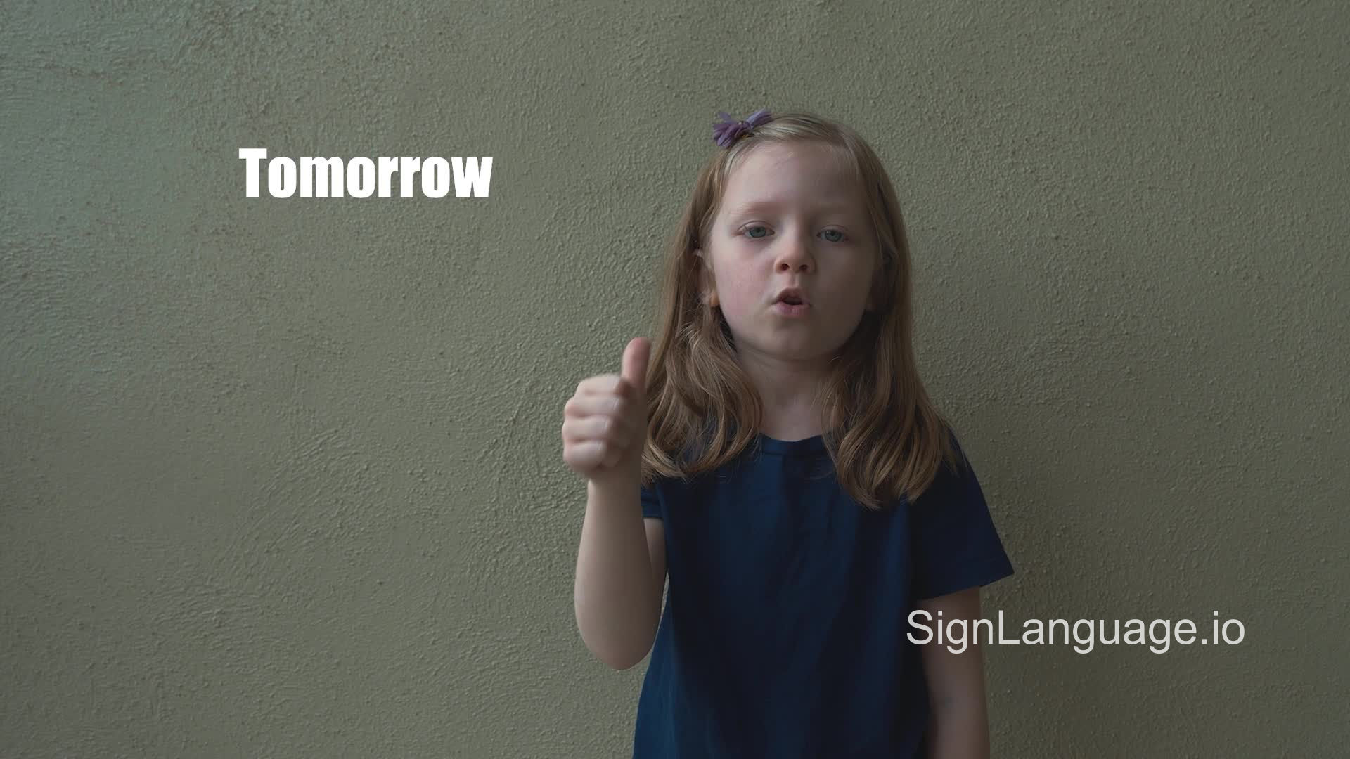 tomorrow in ASL - Example # 6 - American Sign Language